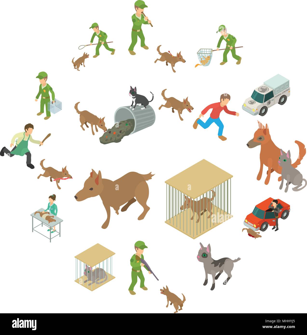 People feeding animals Stock Vector Images - Alamy
