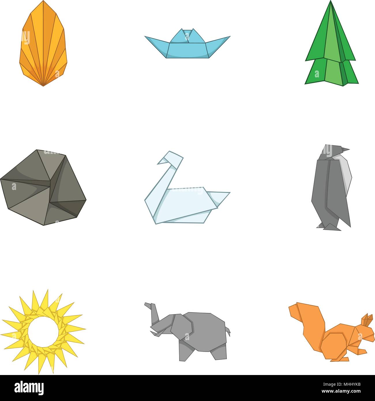 Hand holding origami Stock Vector Images - Alamy