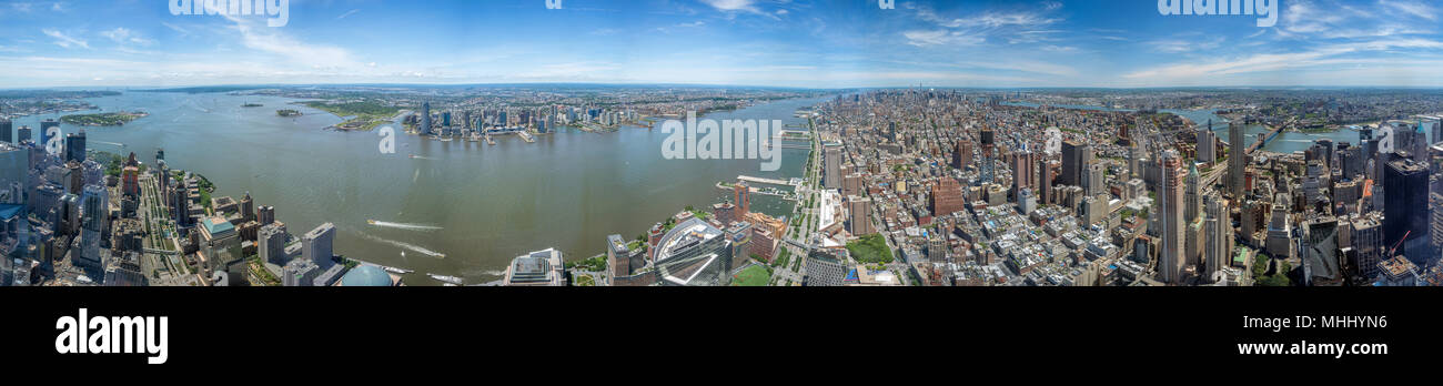 NEW YORK 360 degrees cityview from highest in the city freedom tower ...
