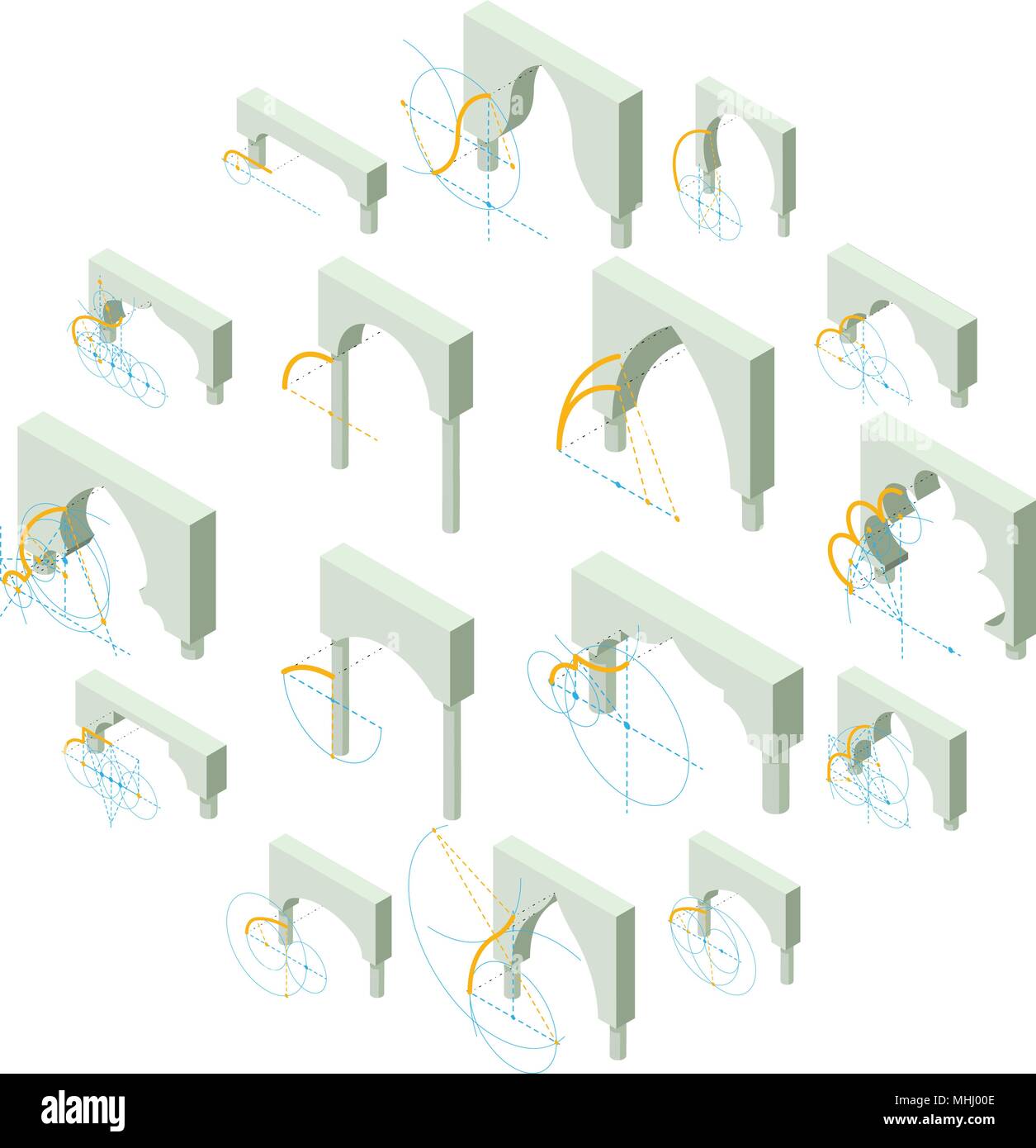 Brick gothic architectural style Stock Vector Images - Alamy