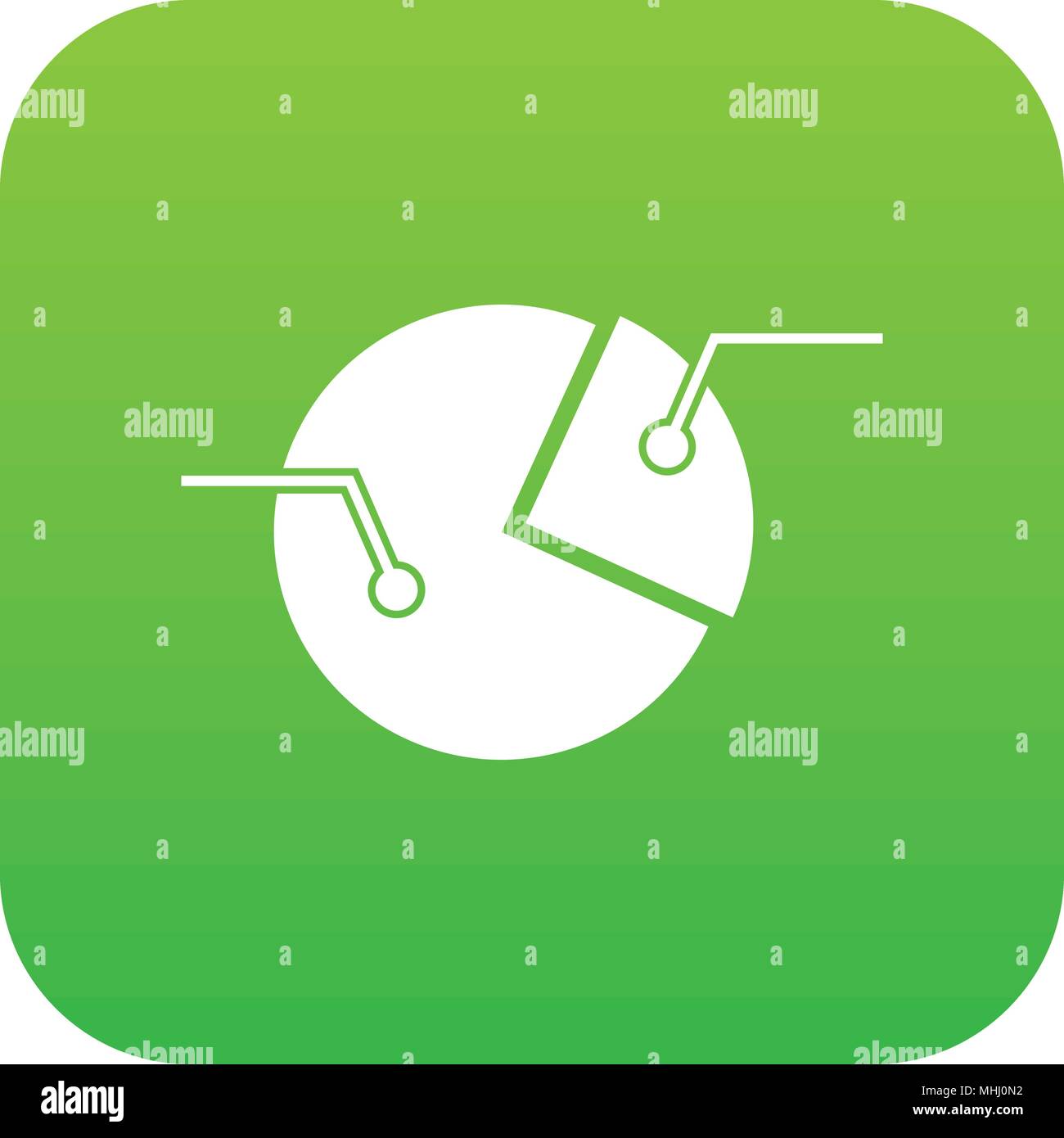 Percentage diagram icon digital green Stock Vector Image & Art - Alamy