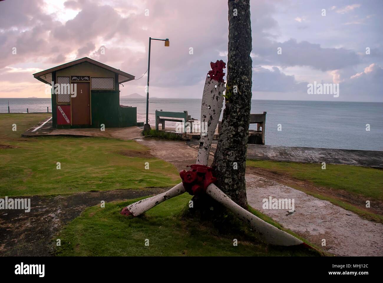 Sunset in the Pacific island of Chuuk State, Micronesia Stock Photo - Alamy