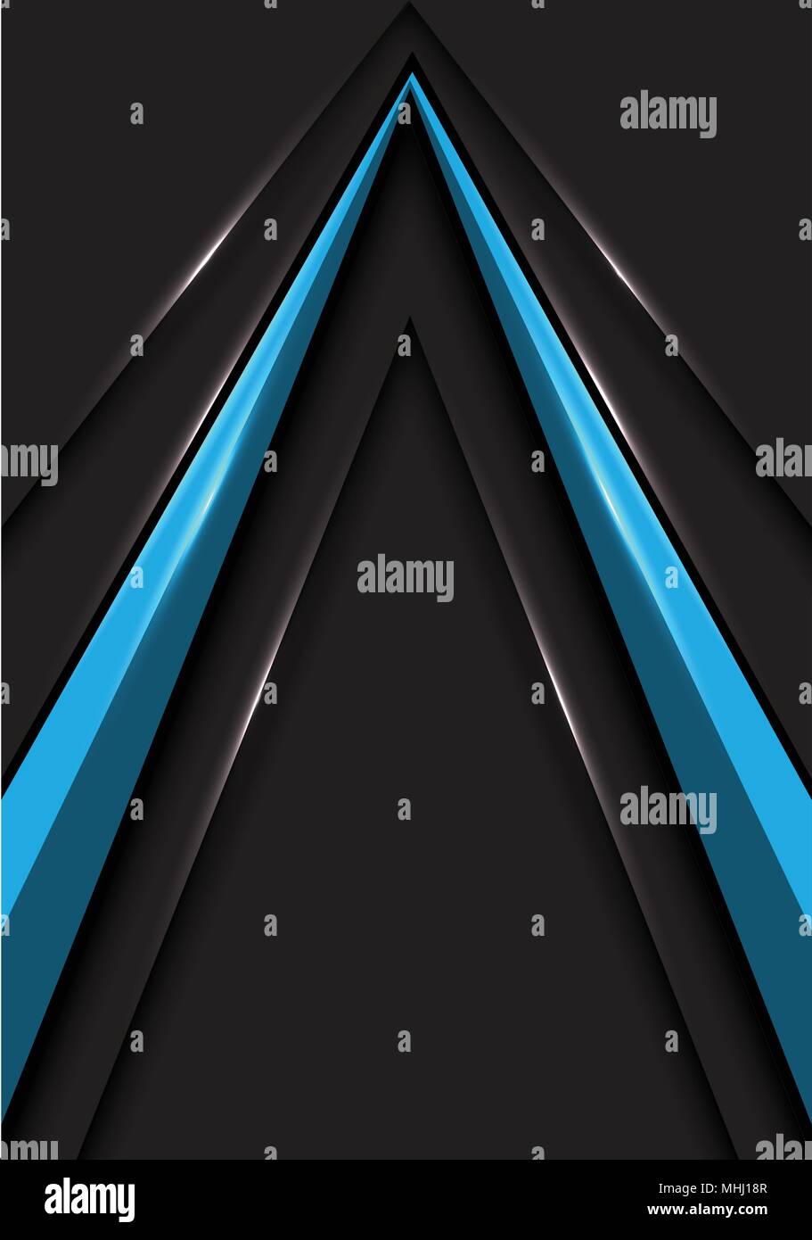 Abstract blue arrow speed direction on gray blank space design modern ...