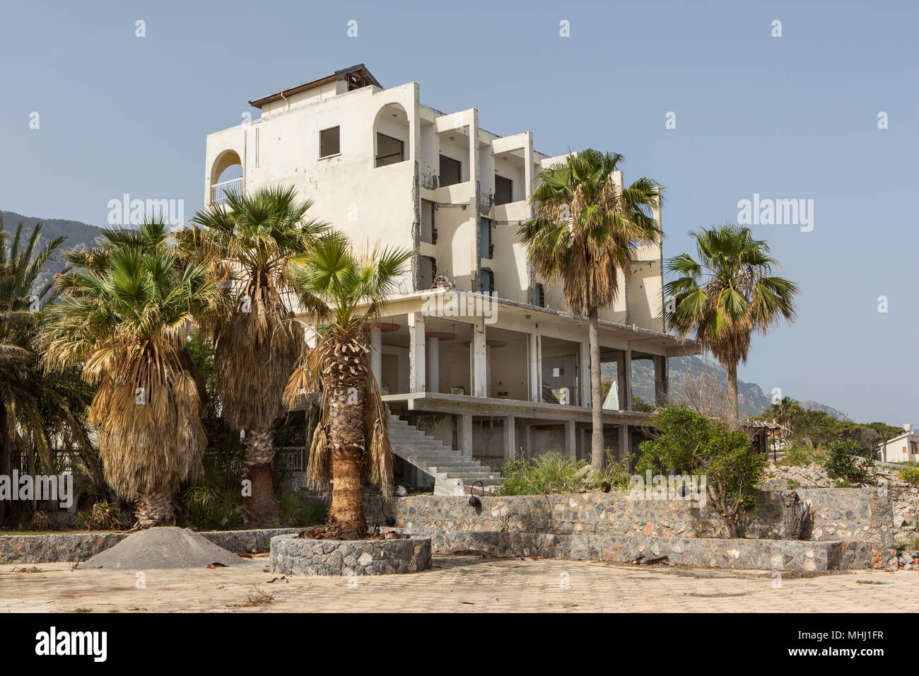 A derelict hotel in Northern Cyprus Stock Photo - Alamy