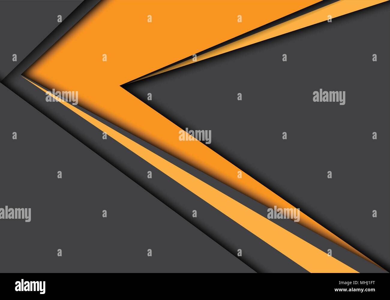 Abstract yellow arrow speed on gray design modern futuristic background ...