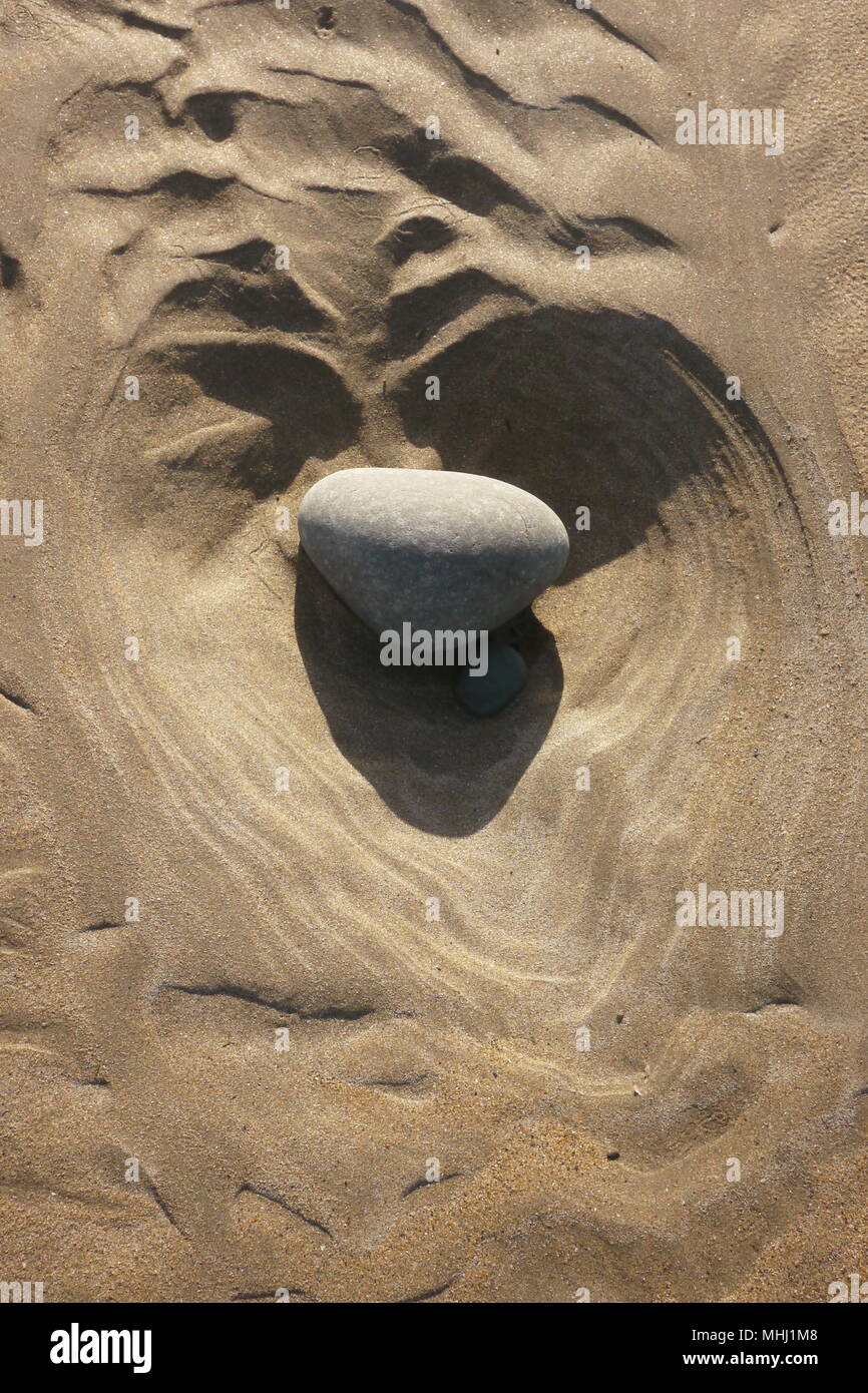 Sand patterns. Low tide at the beach leaving behind some sand patterns ...
