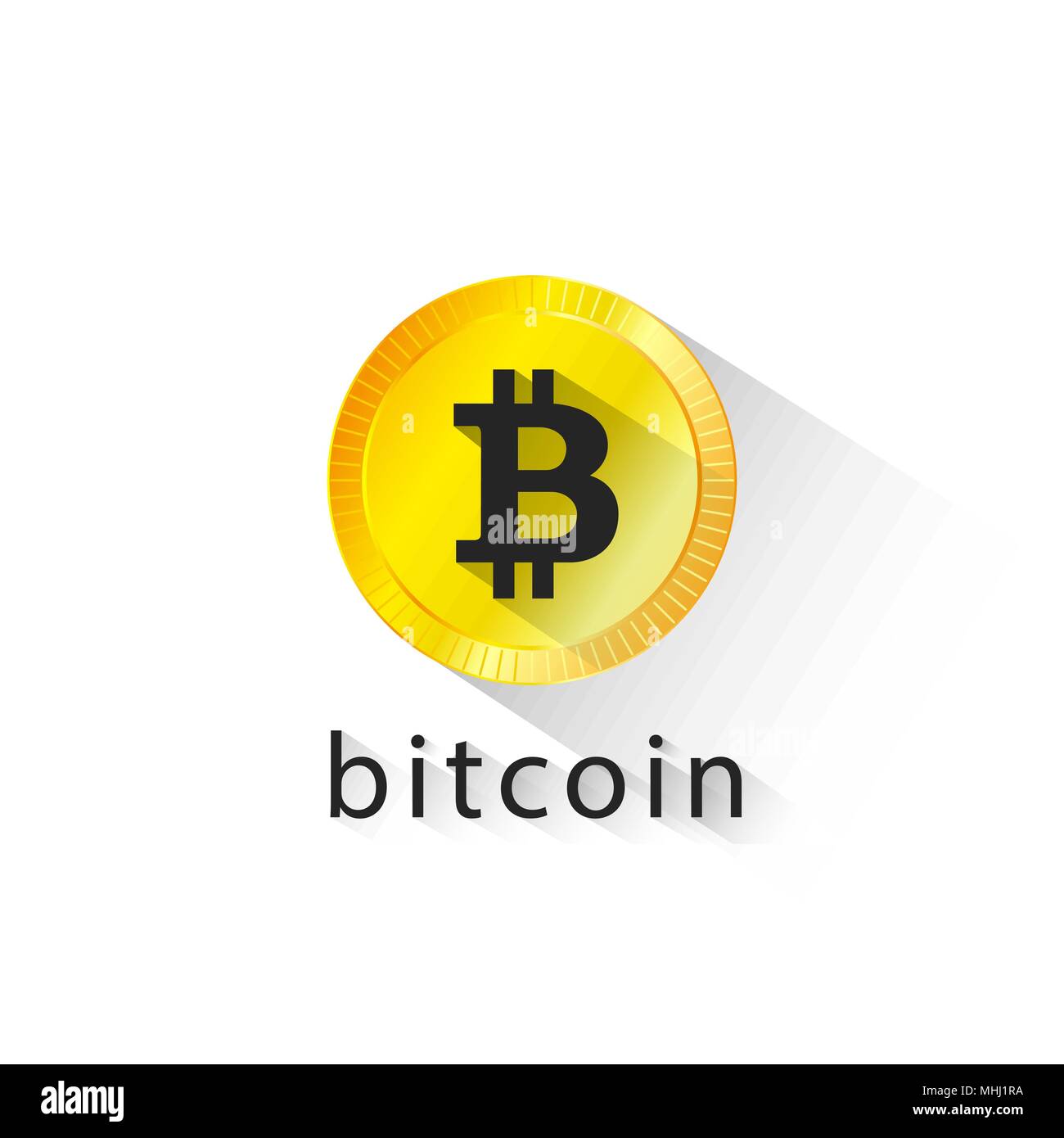 Orange bitcoin sign Stock Vector Images - Alamy