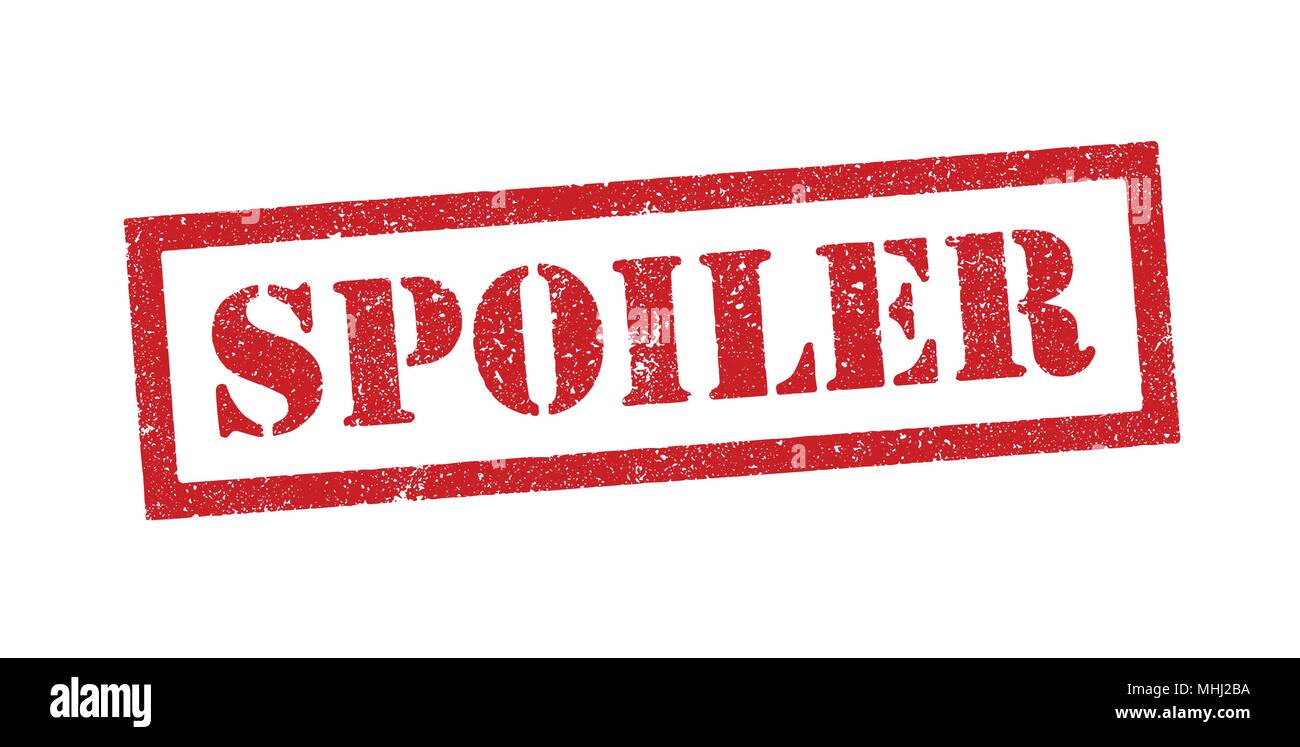 Vector illustration of the word Spoiler in red ink stamp Stock Vector ...