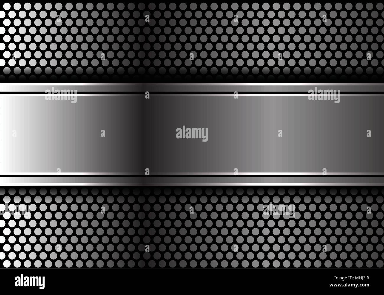 Abstract metal label on circle mesh design modern futuristic luxury ...