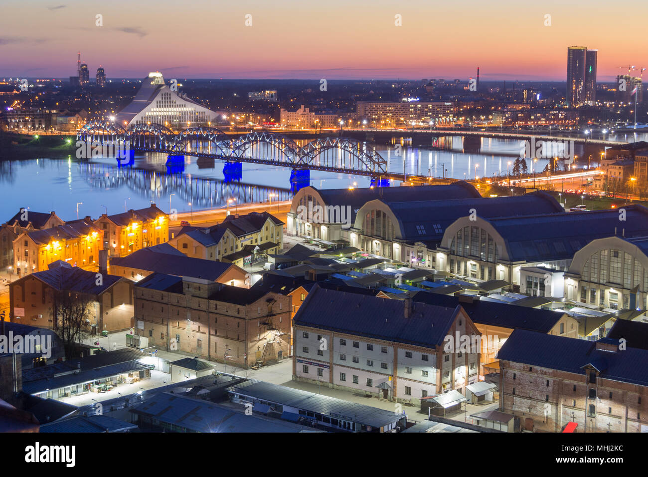 Beautiful aerial view riga city hi-res stock photography and images - Alamy