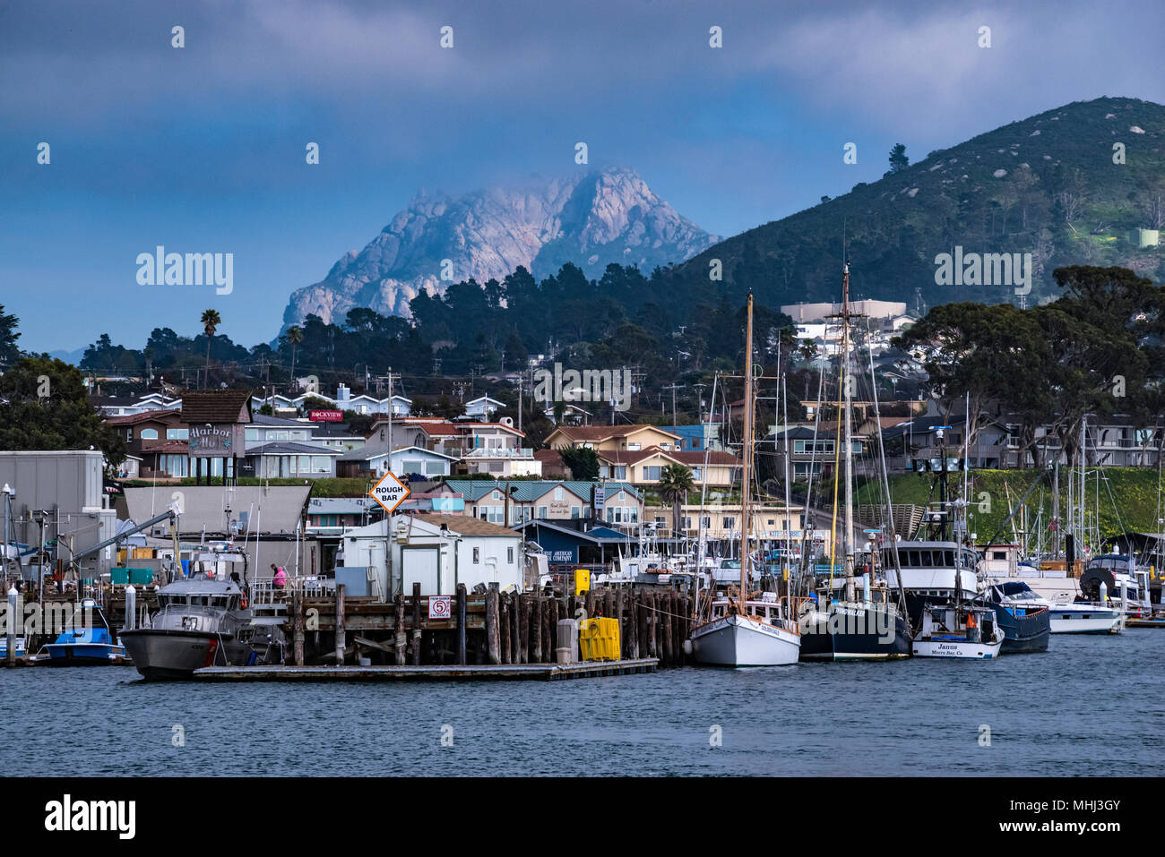 Morro Rock, Morro Bay, California Stock Photo - Alamy
