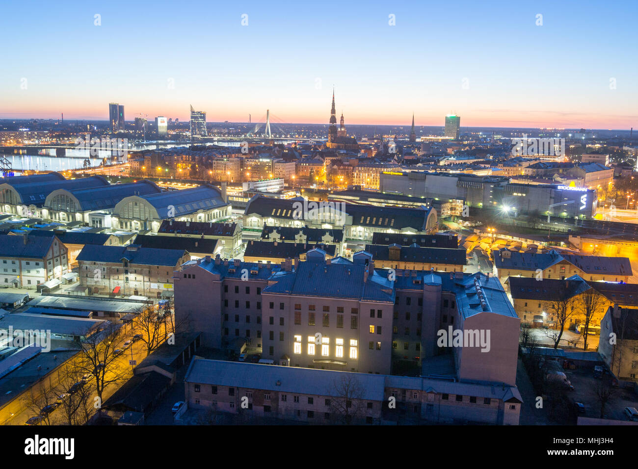 Riga aerial hi-res stock photography and images - Alamy