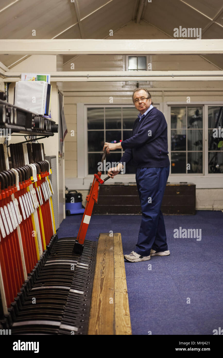 Wrawby Junction, Barnetby (Lincs) Interior of a mechanical signal box 4 ...