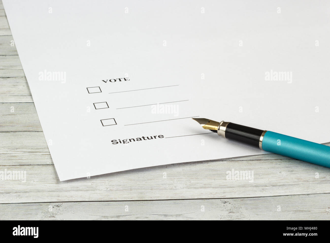 Document for making an important decision and signing Stock Photo - Alamy