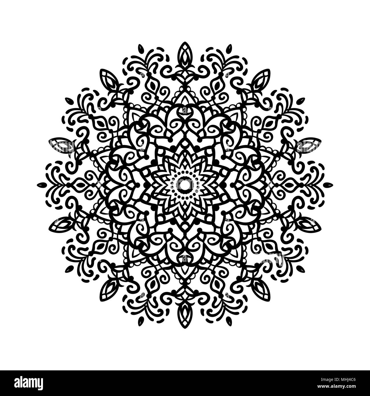 Mandala coloring page art Cut Out Stock Images & Pictures - Alamy