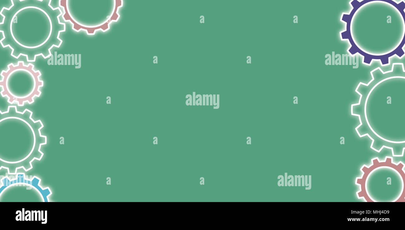 simple cogs and gears illustration backdrop - copy space Stock Photo ...