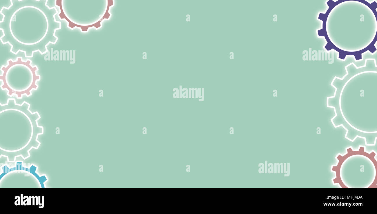 simple cogs and gears illustration backdrop - copy space Stock Photo ...