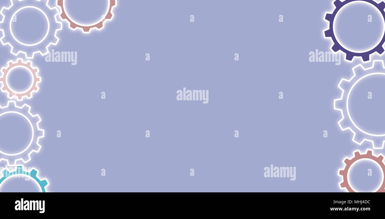 simple cogs and gears illustration backdrop - copy space Stock Photo ...