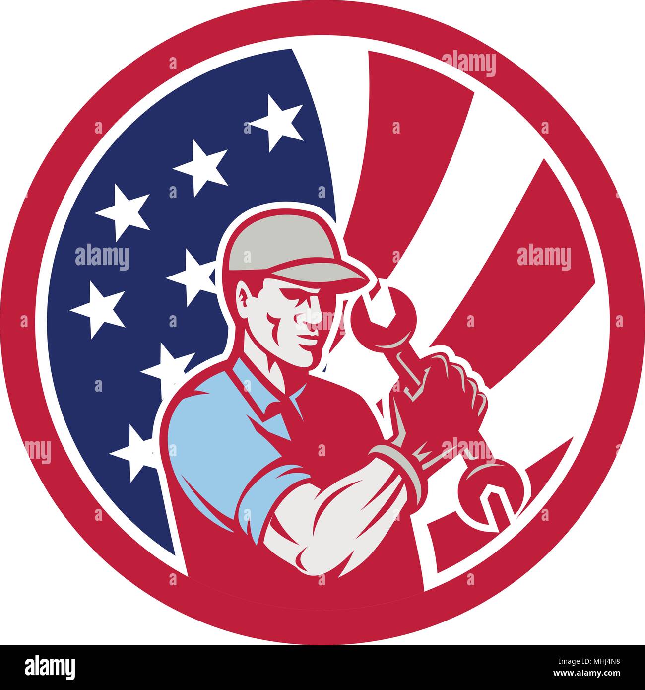 Industrial maintenance mechanic Stock Vector Images - Alamy