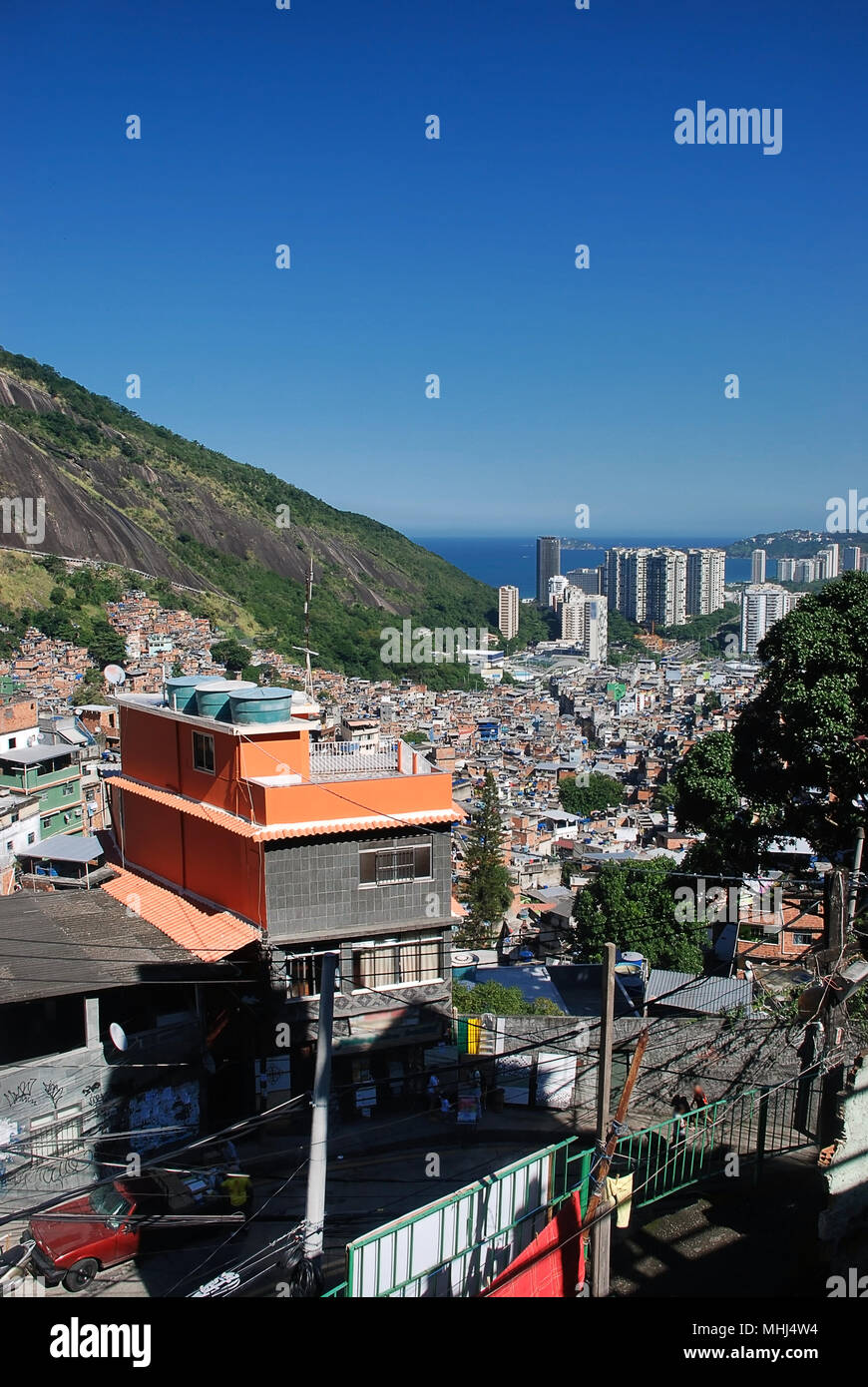 A favela on hillside hi-res stock photography and images - Alamy