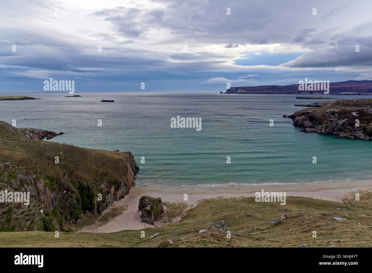A838 between Sangobeg & Rispond - beach on north coast facing Atlantic ...