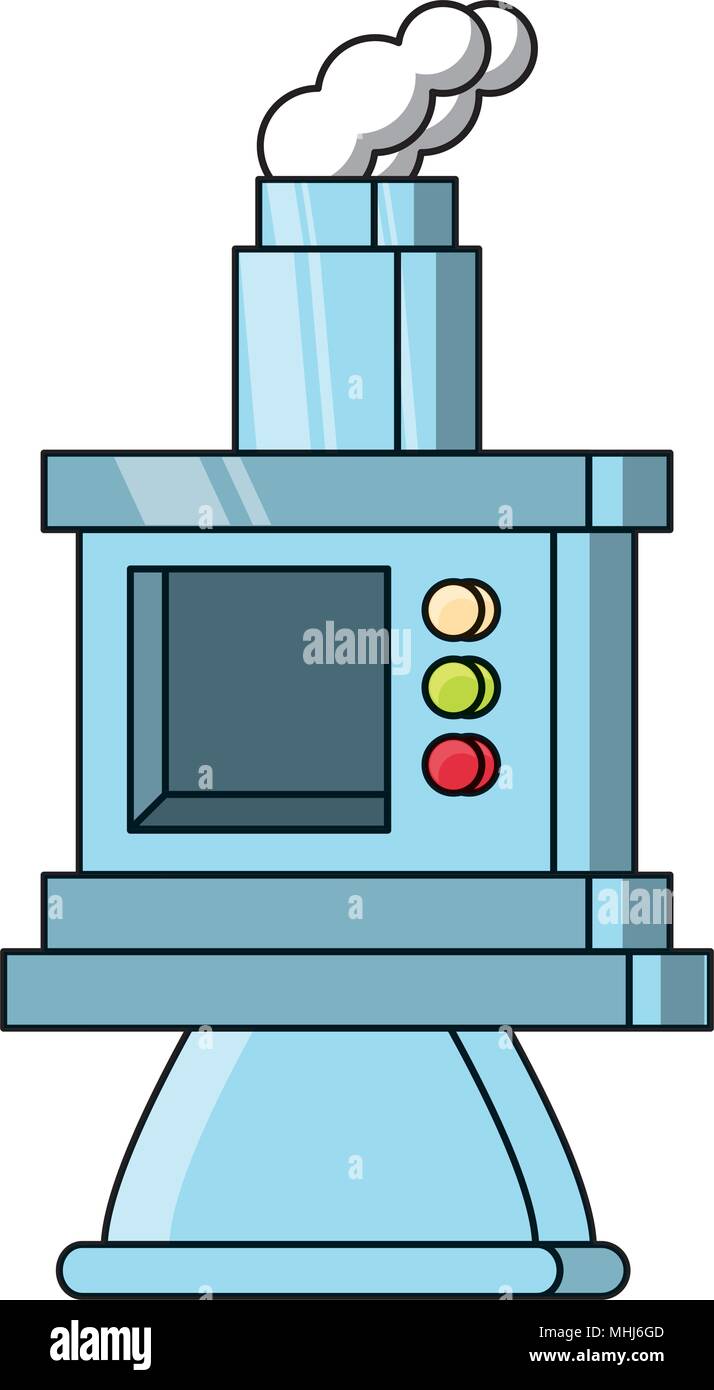industrial machine icon over white background, colorful design. vector ...