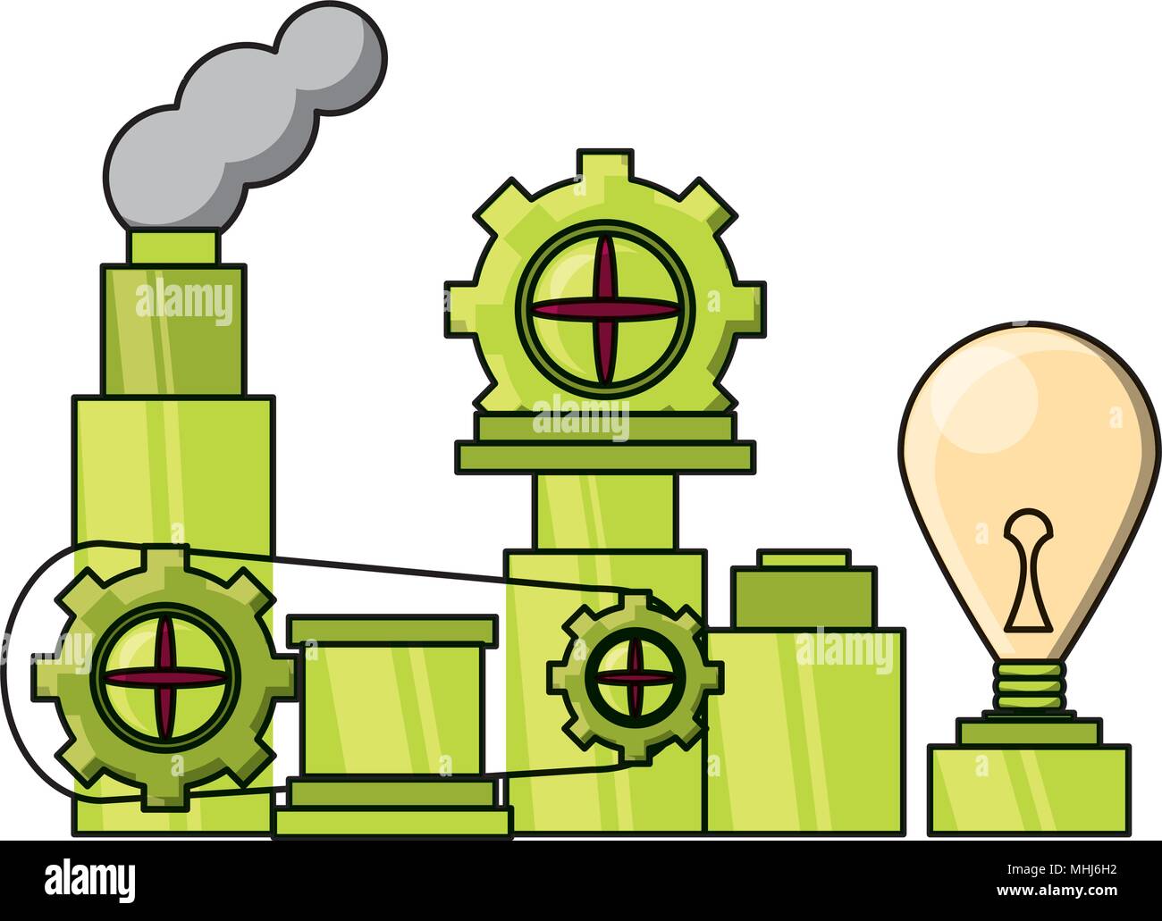 ideas machine icon over white background, vector illustration Stock ...