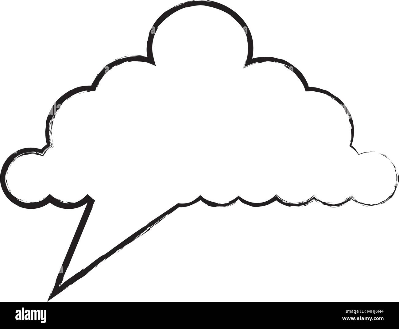 speech cloud icon over white background, vector illustration Stock ...