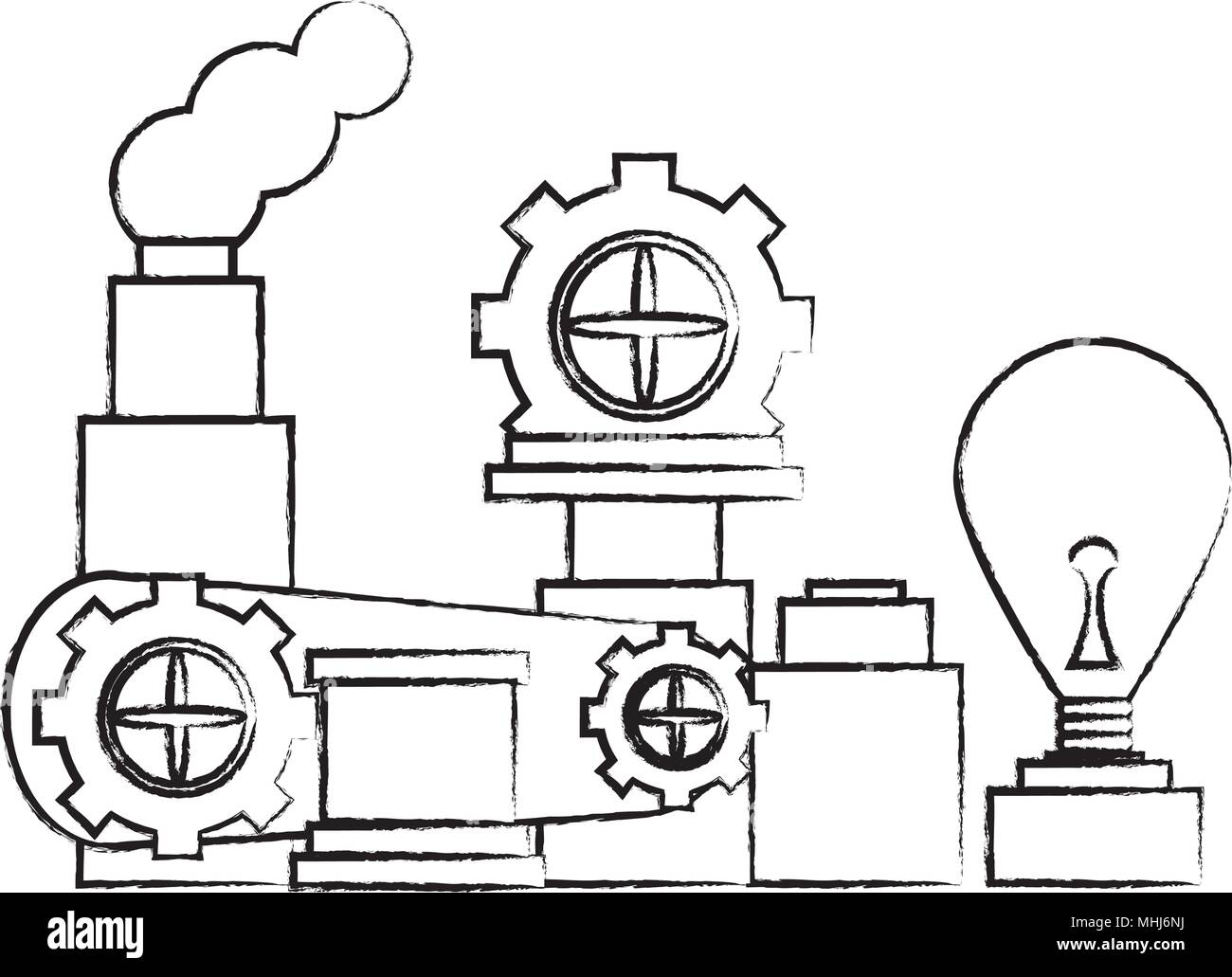 ideas machine icon over white background, vector illustration Stock ...