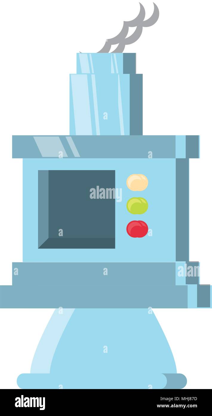 industrial machine icon over white background, colorful design. vector ...