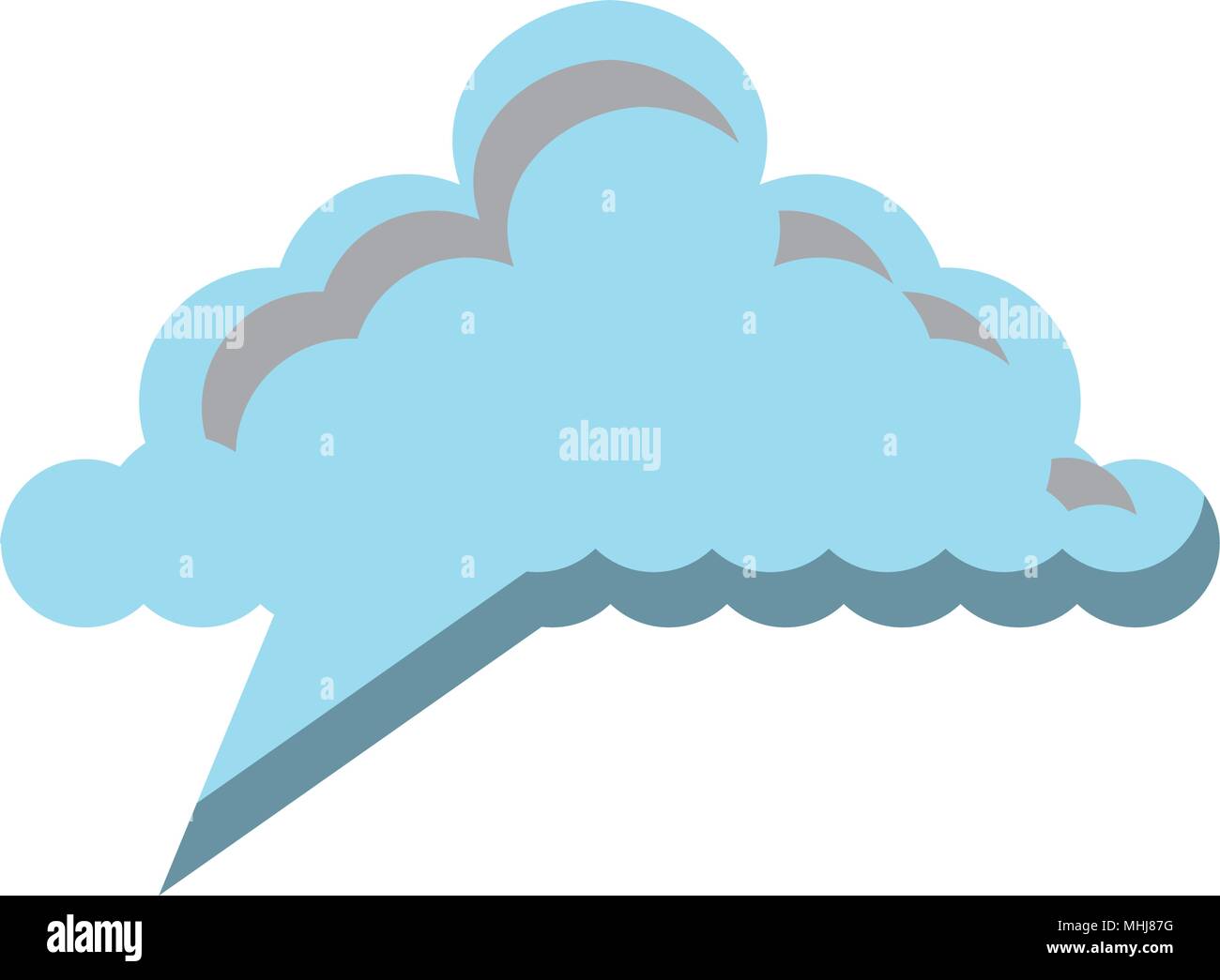 speech cloud icon over white background, colorful design. vector ...
