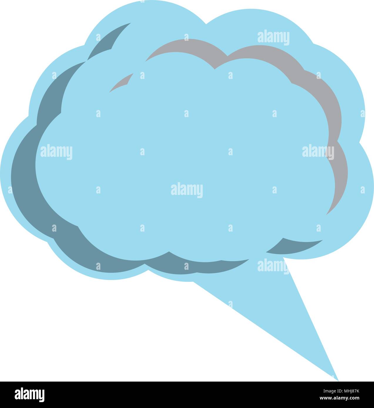 speech cloud icon over white background, colorful design. vector ...