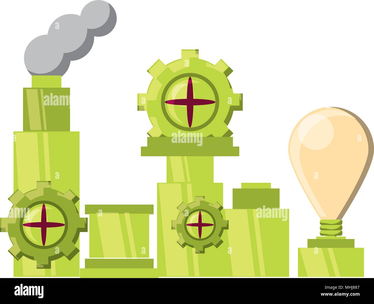 ideas machine icon over white background, vector illustration Stock ...