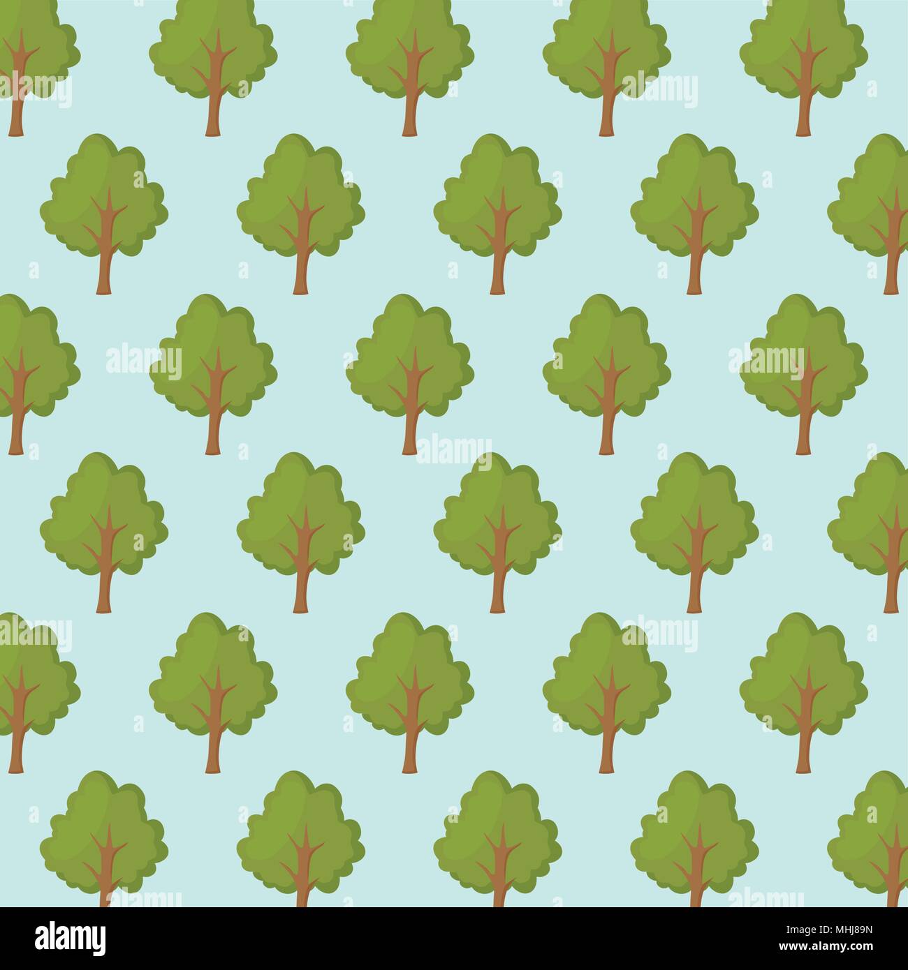 background with tree plants pattern, colorful design. vector ...