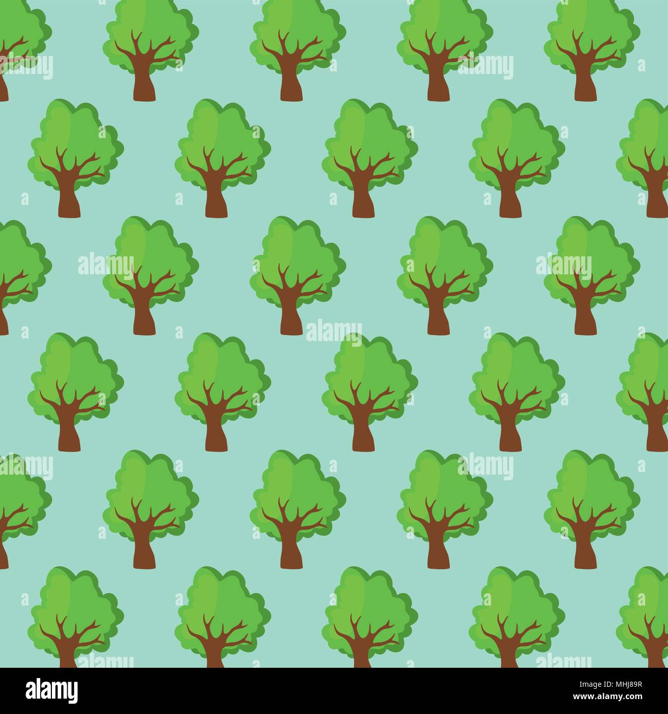 background with tree plants pattern, colorful design. vector ...