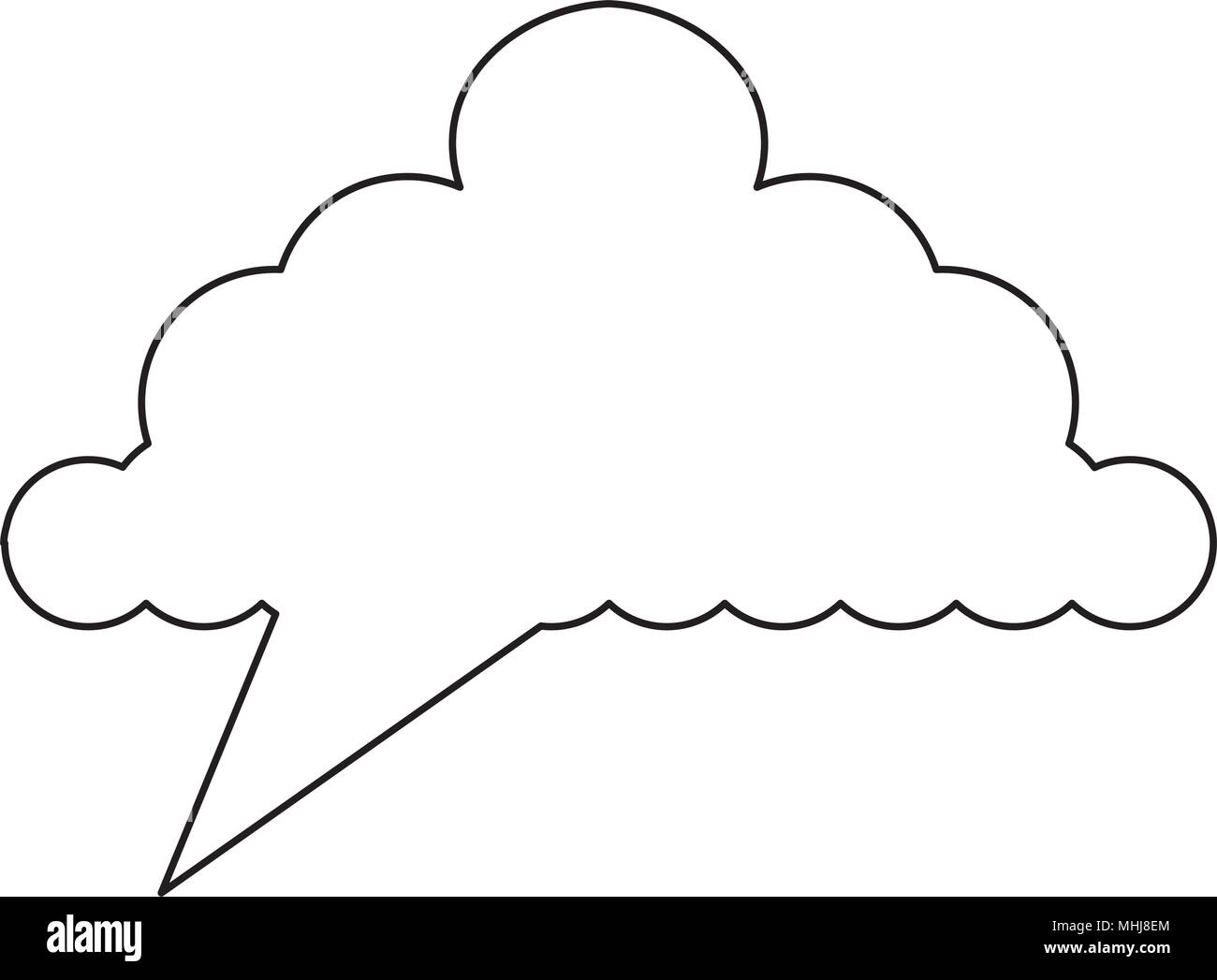 speech cloud icon over white background, vector illustration Stock ...