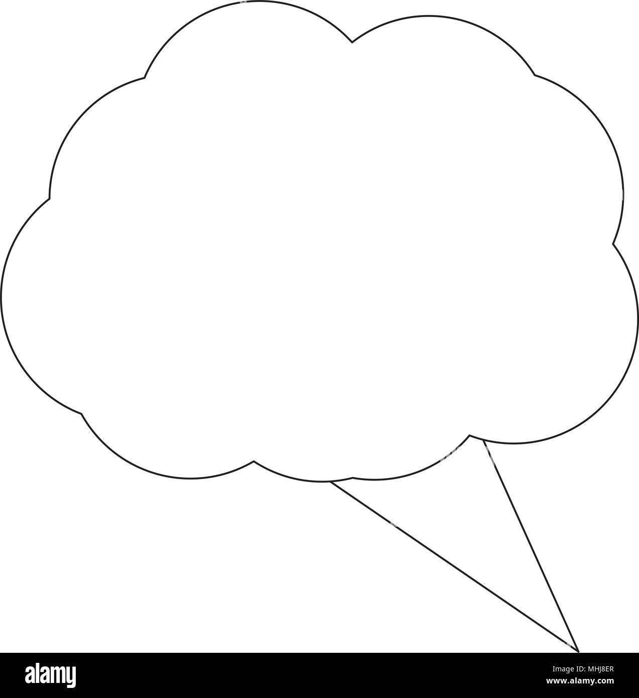 speech cloud icon over white background, vector illustration Stock ...