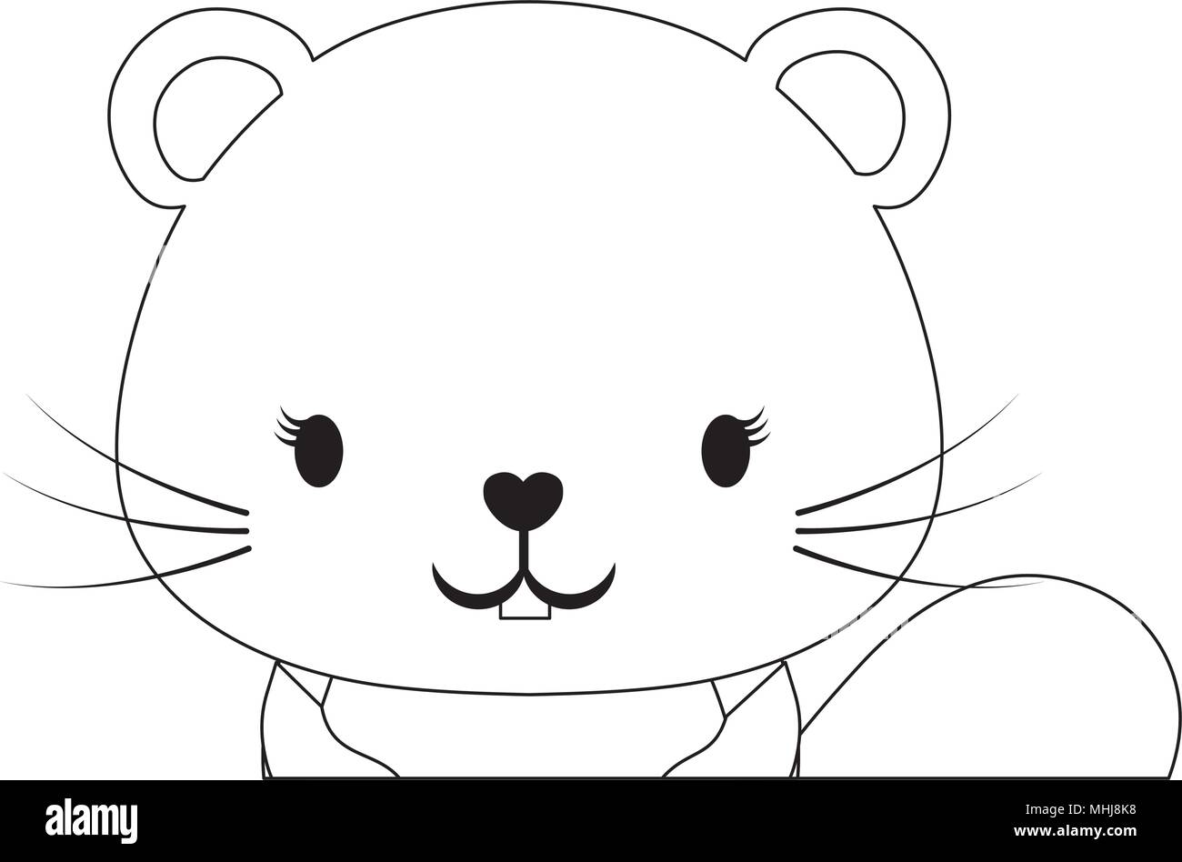 cute beaver icon over white background, colorful design. vector ...