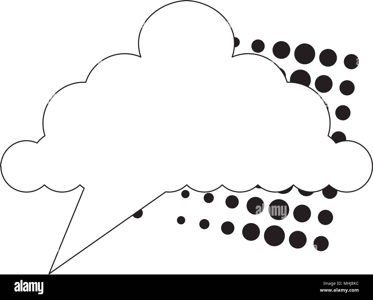 speech cloud icon over white background, vector illustration Stock ...