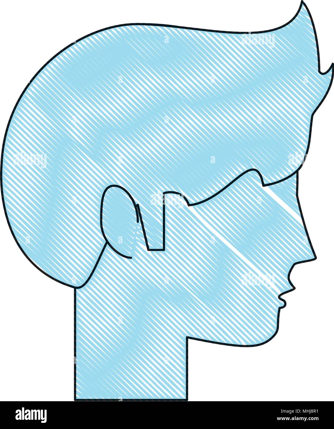 avatar man head icon over white background, colorful design. vector ...