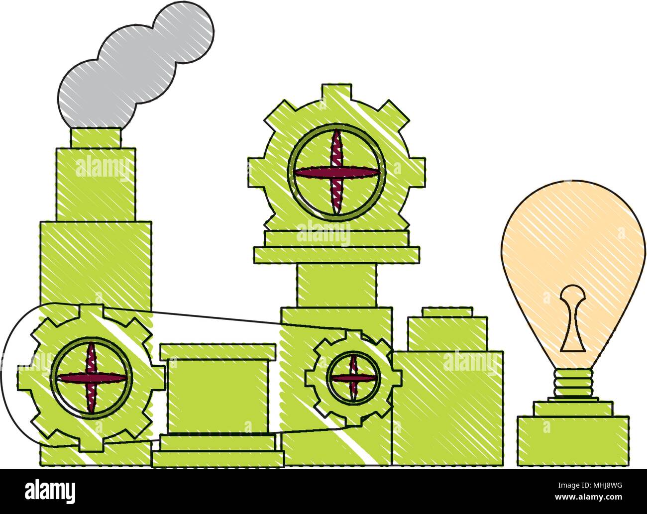 ideas machine icon over white background, vector illustration Stock ...