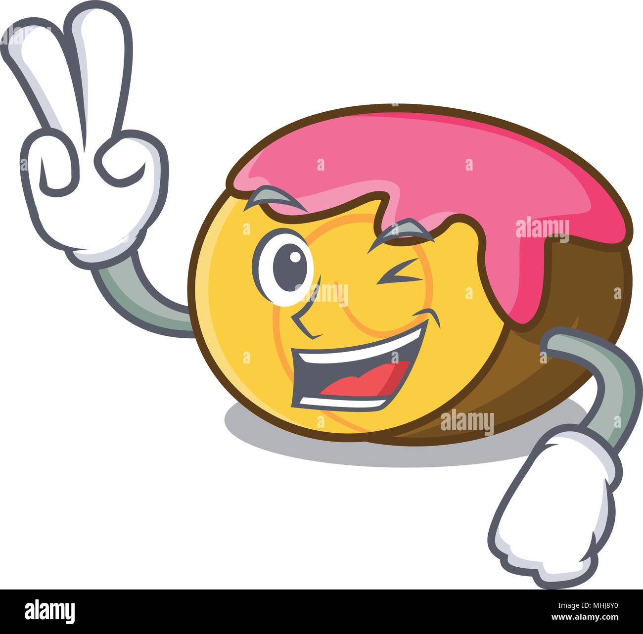 Two finger swiss roll character cartoon Stock Vector Image & Art - Alamy