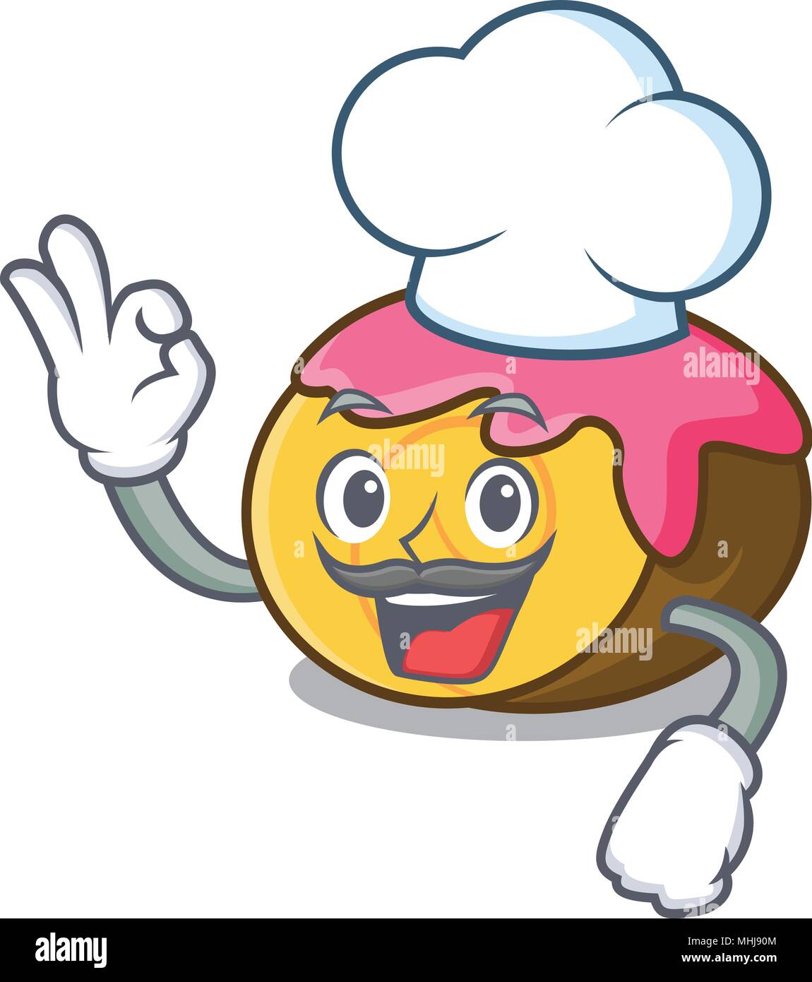 Chef swiss roll character cartoon Stock Vector Image & Art - Alamy