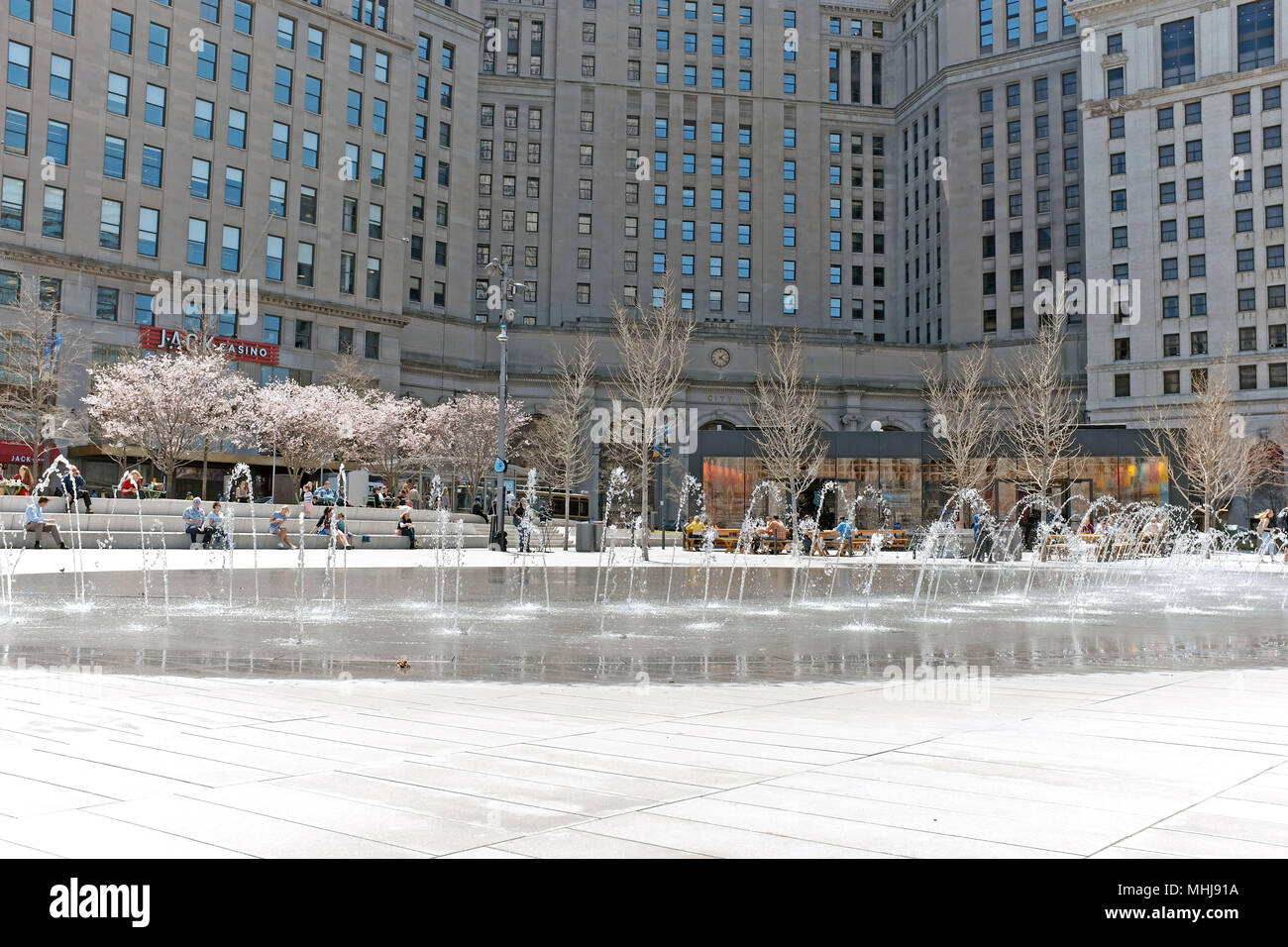 Signs of the upcoming summer are on display in the public square of ...