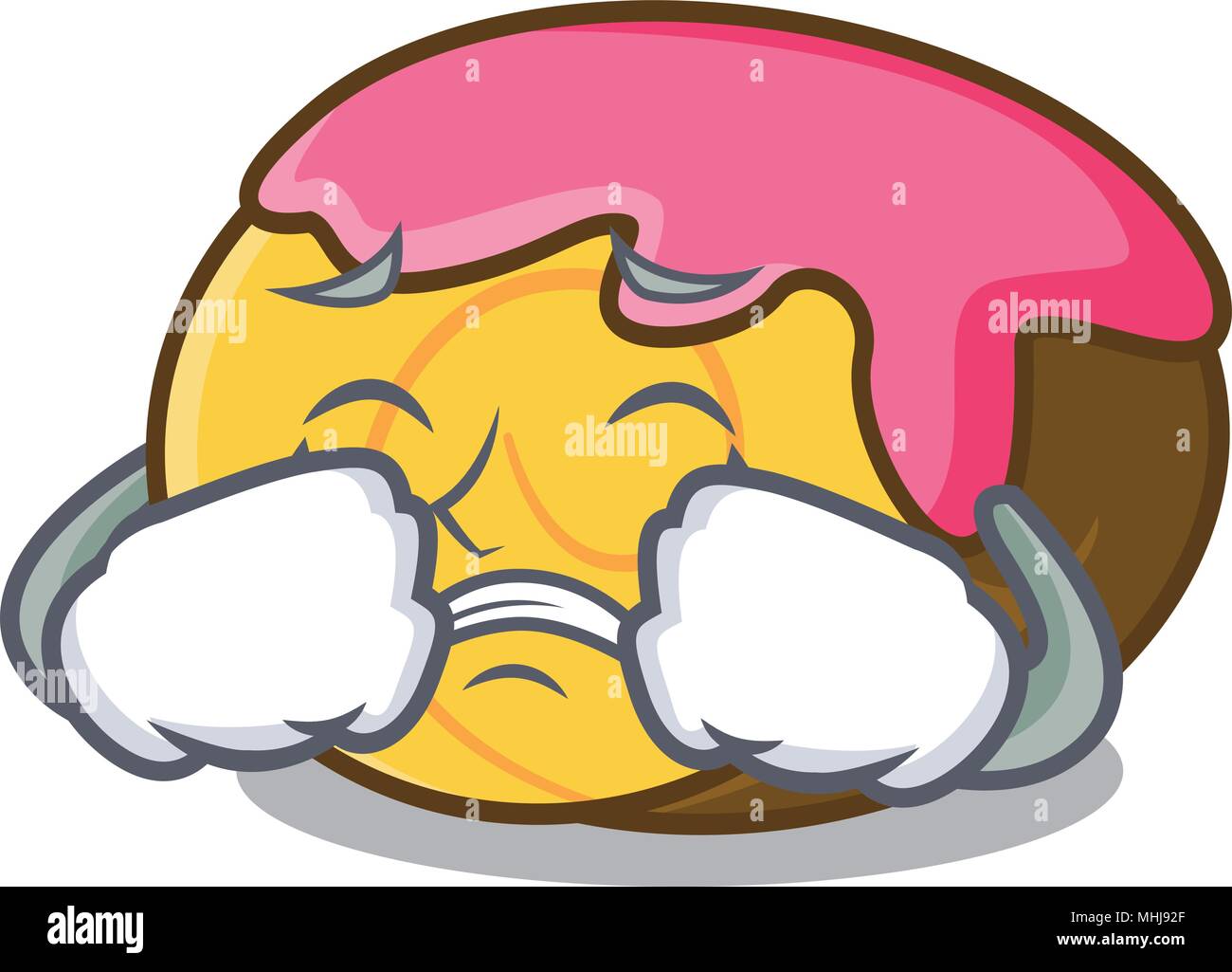 Strawberry swiss roll Stock Vector Images - Alamy