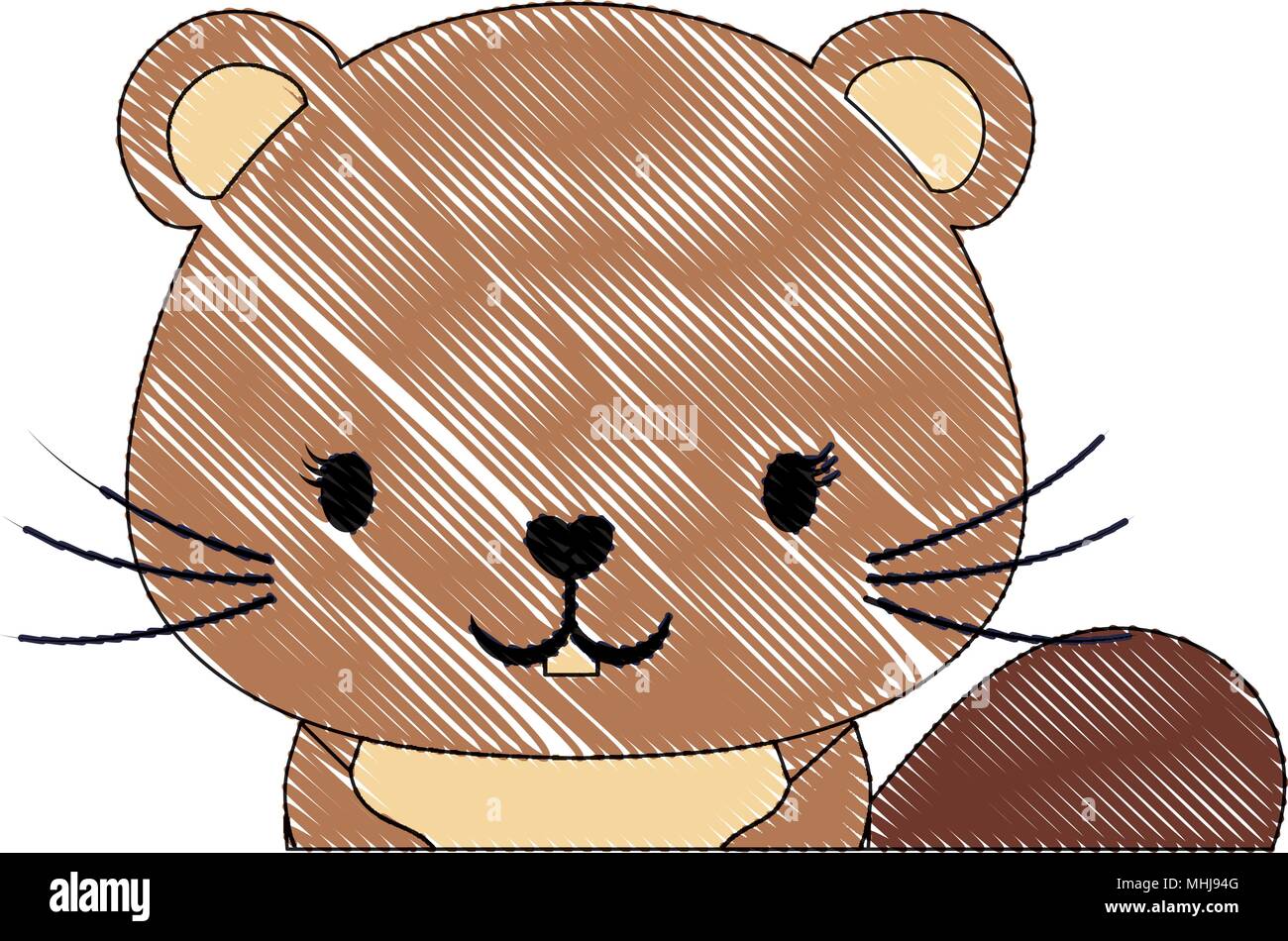 cute beaver icon over white background, colorful design. vector ...