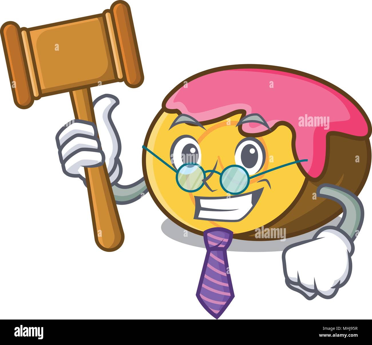 Judge swiss roll mascot cartoon Stock Vector Image & Art - Alamy