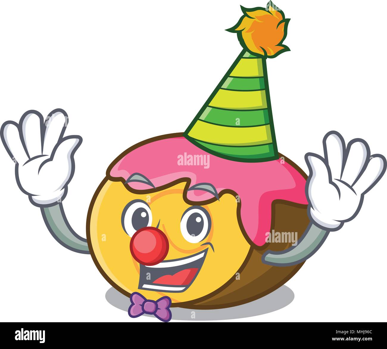 Clown swiss roll mascot cartoon Stock Vector Image & Art - Alamy