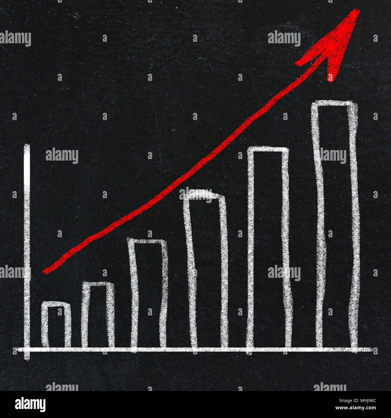 Digital bar chart growing business hi-res stock photography and images ...
