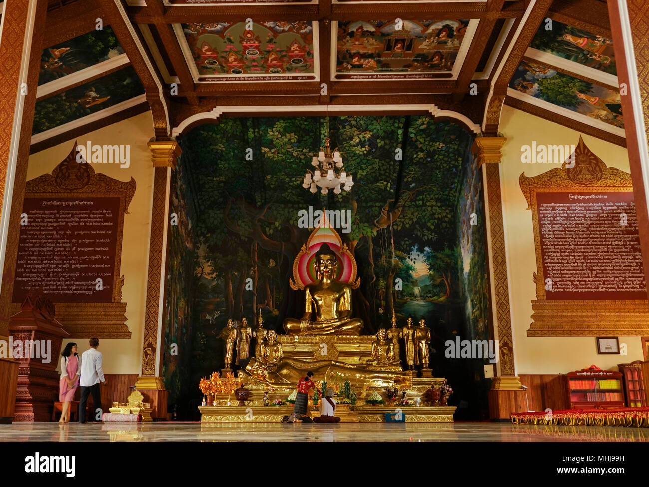 Wat Botum (Wat Botumvatey), Phnom Penh city, Cambodia Stock Photo - Alamy
